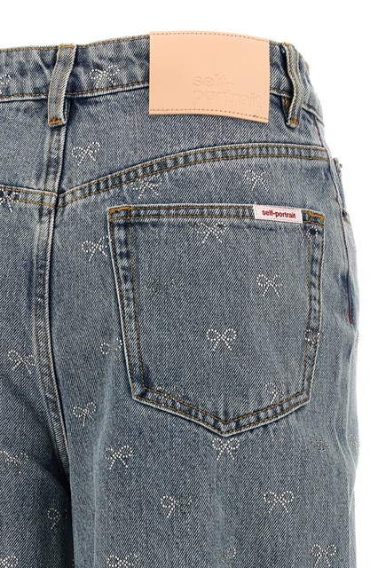 Self portrait 'light blue diamante bow' jeans available on julian ...