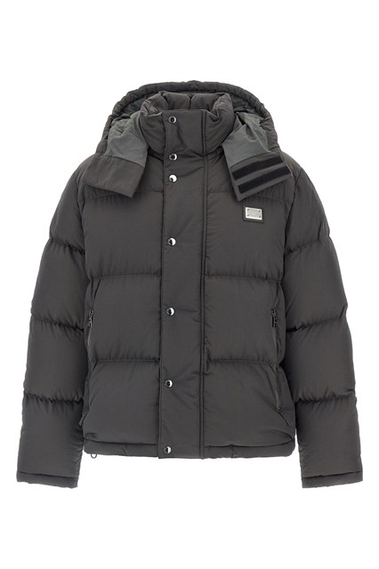 Dolce & gabbana Logo patch down jacket available on julian-fashion.com ...