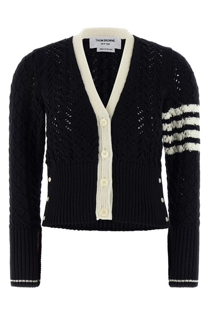 Thom browne 'cable pointelle' cardigan available on julian-fashion.com ...