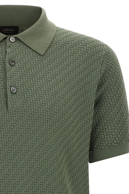 Brioni Weaving polo plot available on julian-fashion.com - 326570 - US