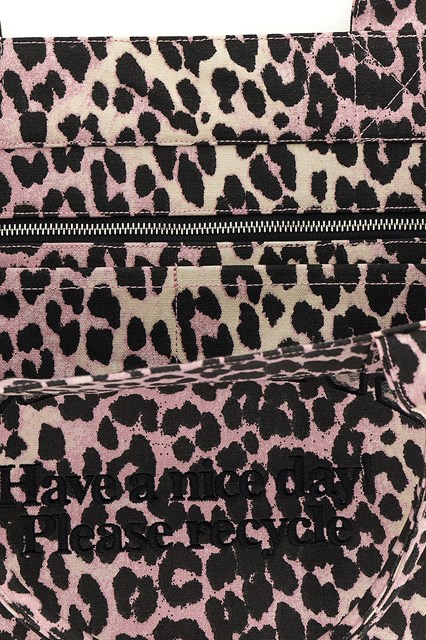Ganni 'leopard medium tote' shopping bag available on julian-fashion ...