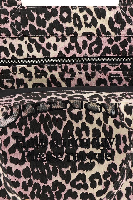 Ganni 'leopard sequin xxl tote' shopping bag available on julian ...