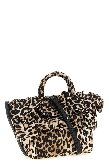 Ganni 'mini shopper ruffle print' handbag available on julian-fashion ...