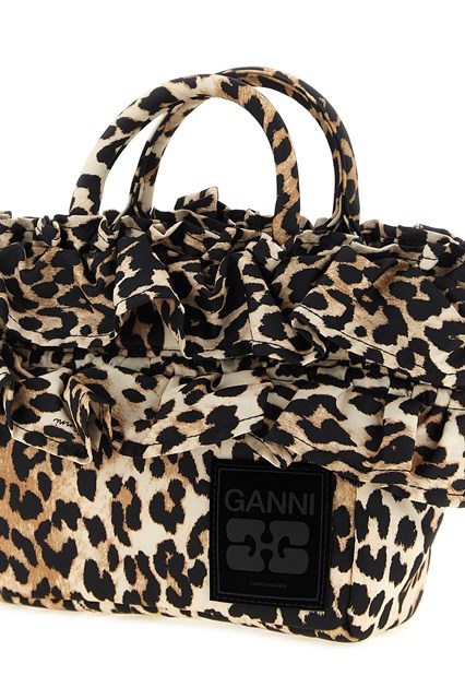 Ganni 'mini shopper ruffle print' handbag available on julian-fashion ...