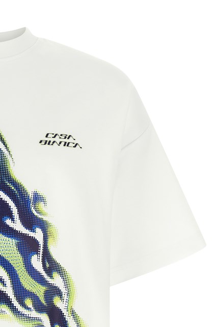 Casablanca T-shirt 'flaming tennis ball' su julian-fashion.com - 329019 ...