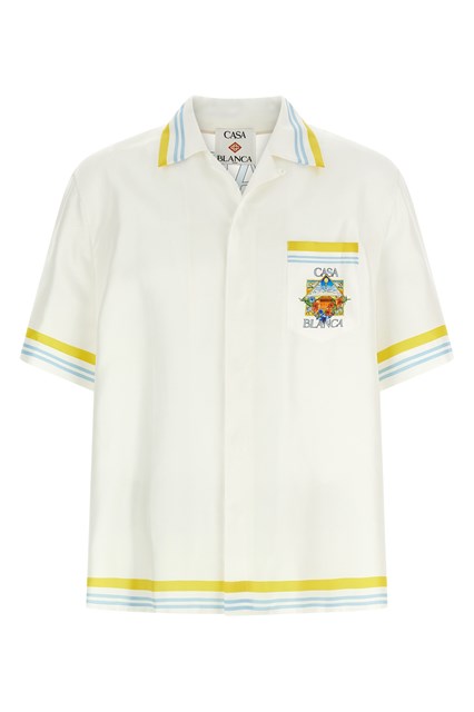 Casablanca 'flower court icon' shirt available on julian-fashion.com ...