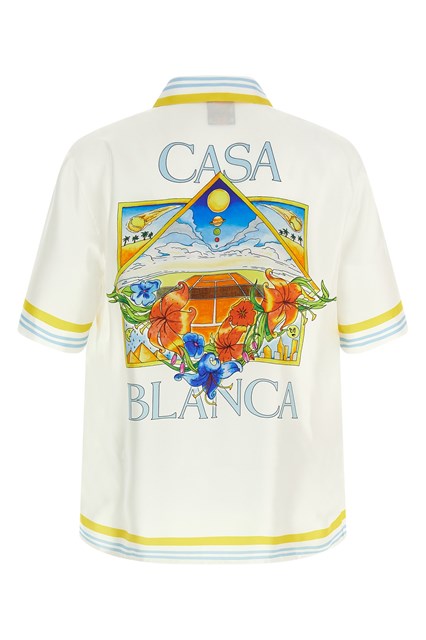 Casablanca 'flower court icon' shirt available on julian-fashion.com ...