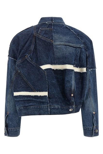 Sacai Patchwork denim jacket available on julian-fashion.com - 334380 - GB