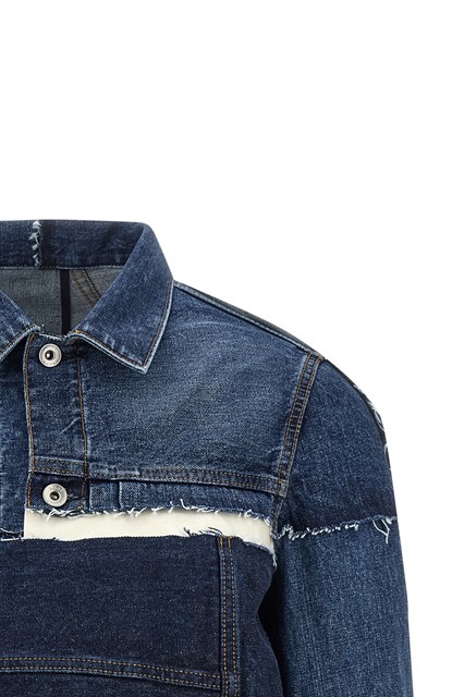 Sacai Patchwork denim jacket available on julian-fashion.com - 334380 - GB