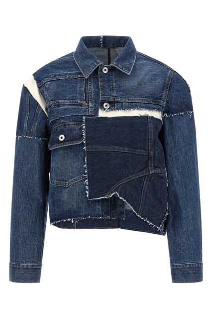 Sacai Patchwork denim jacket available on julian-fashion.com - 334380 - GB